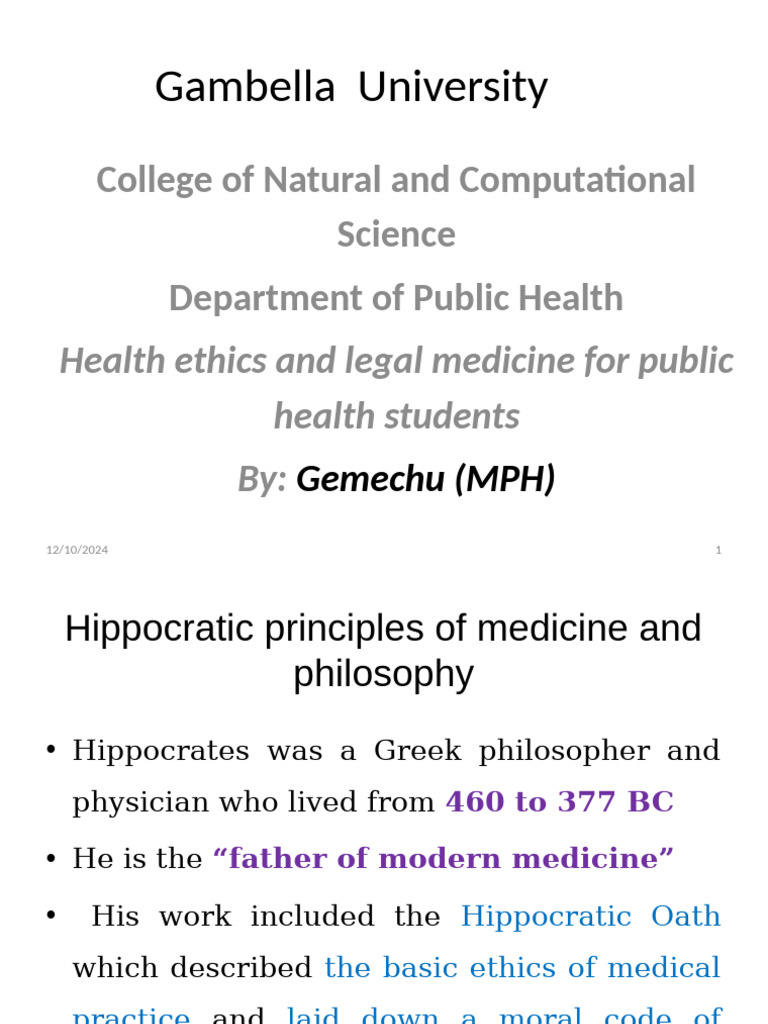 Gemechis Health Ethics 3 | PDF | Medicine | Profession