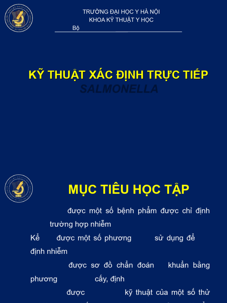 Kỹ Thuật Xác Định Salmonella | PDF