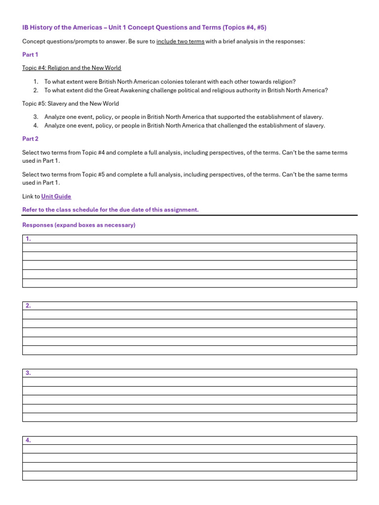 Concepts Questions and Terms Topics 4 and 5 | PDF | Slavery | Rebellions