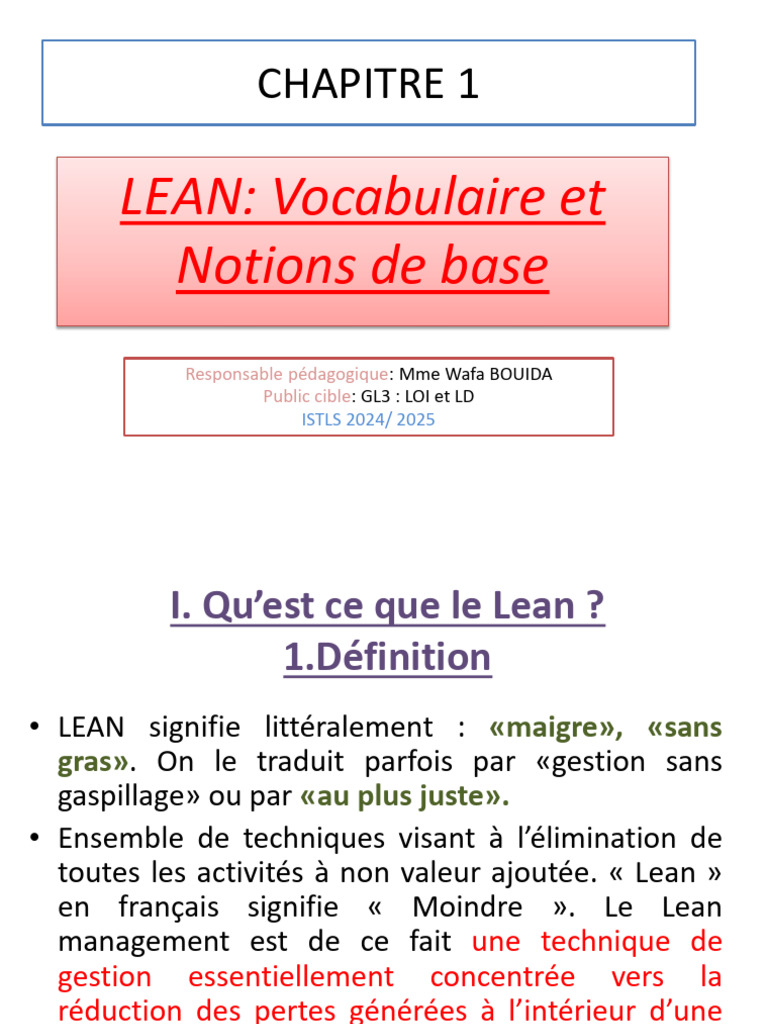 Introduction au Lean Management et Manufacturing | PDF | Lean ...