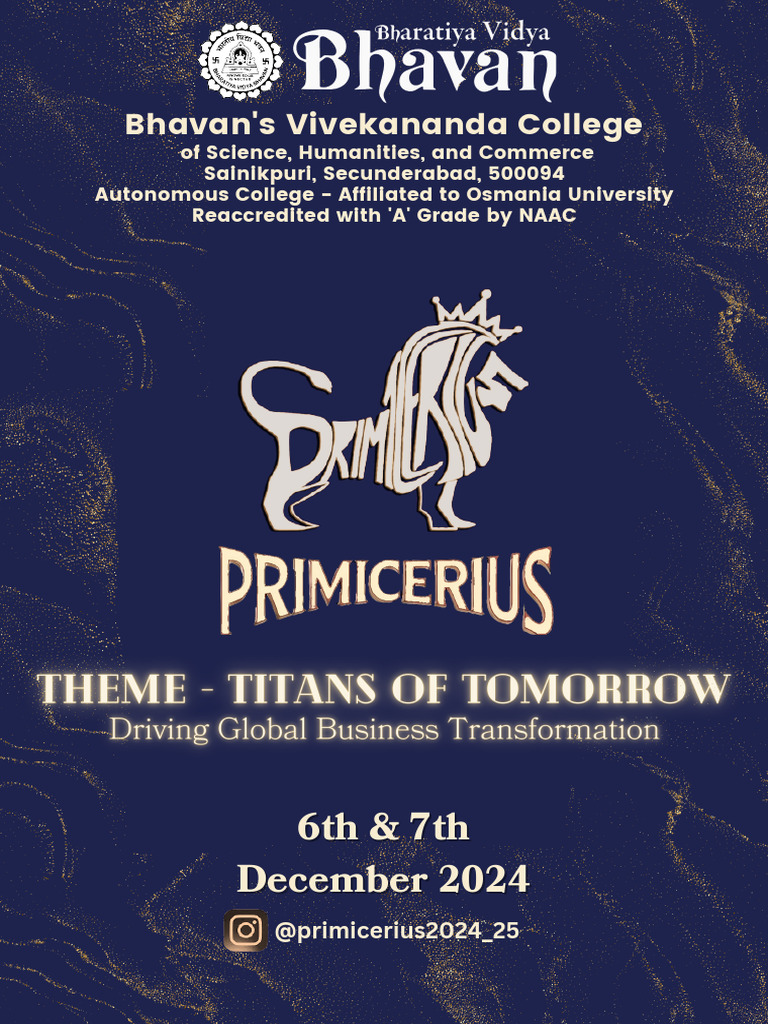 Primicerius 2024-25 Management Fest | PDF | Entrepreneurship | Marketing