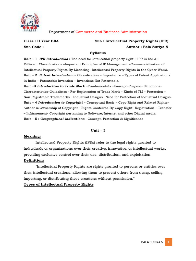 IPR SL - Mat | PDF | License | Intellectual Property