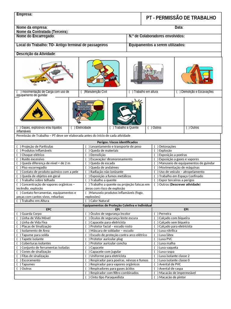 PERMISSÃO DE TRABALHO | PDF