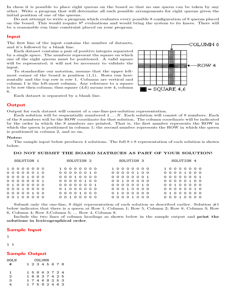 Practice Problem in Backtracking | PDF | Mathematics | Algebra