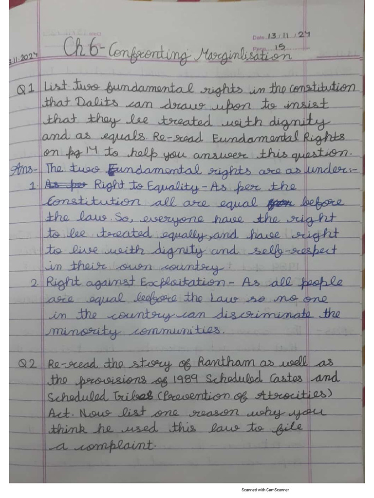 Ch.6 - (N.B.) Confronting Marginalisation | PDF