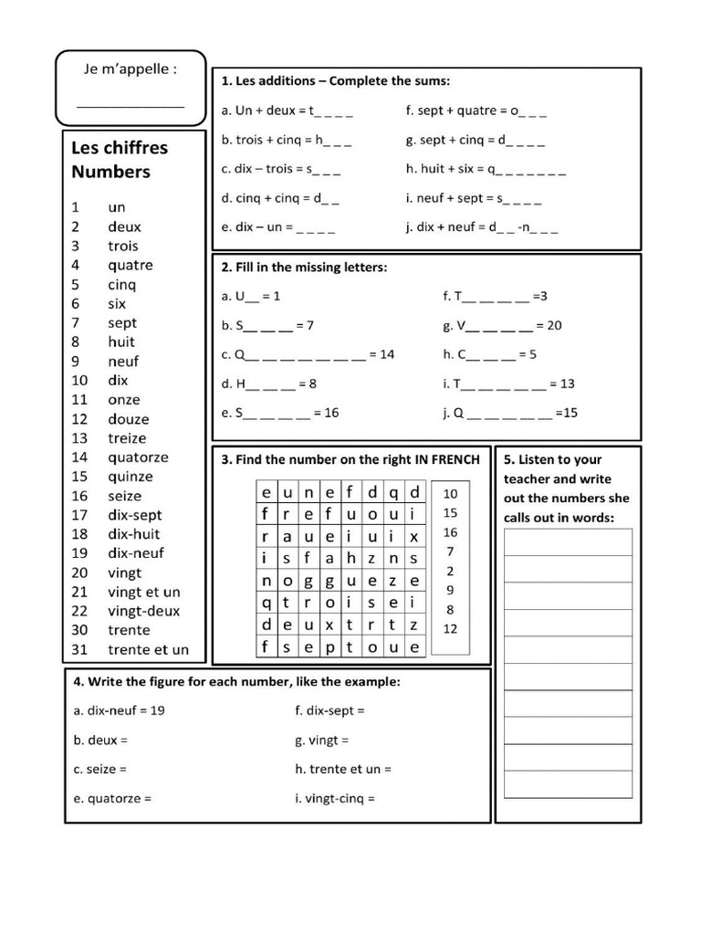 Worksheet 633272 | PDF