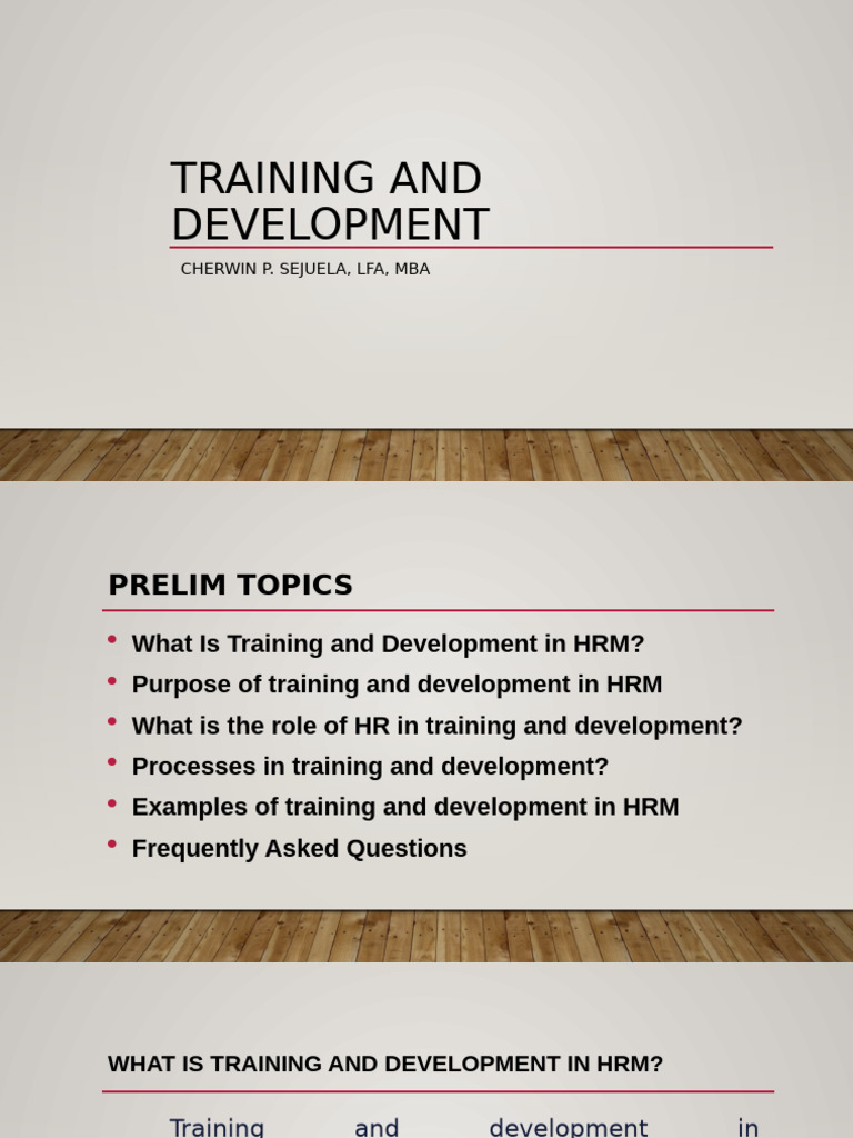 Training and Development | PDF | Human Resource Management | Behavior Modification