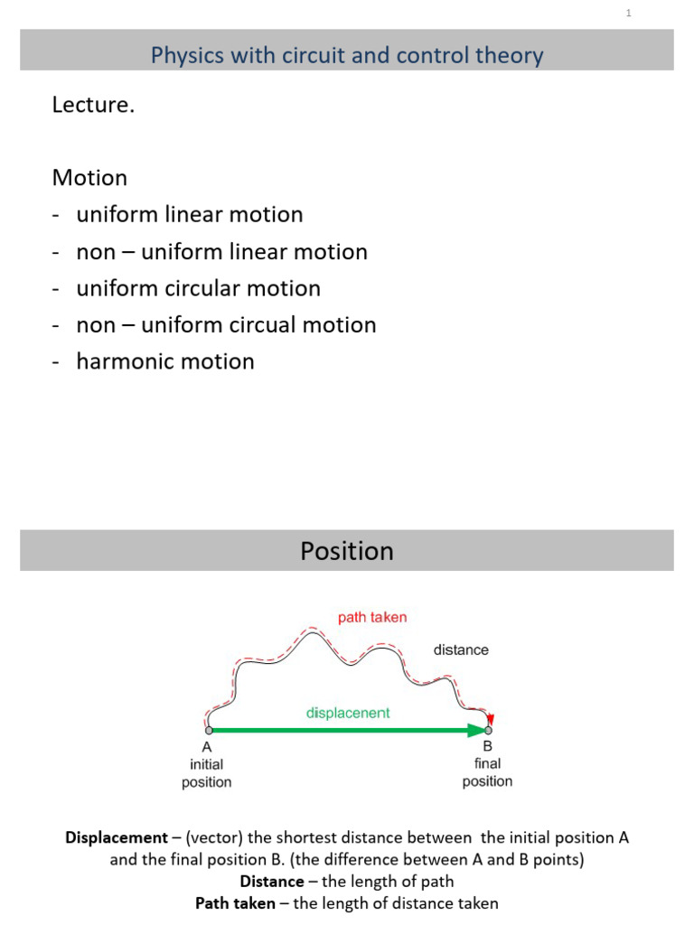 Types of Motion in Physics Explained | PDF | Acceleration | Velocity