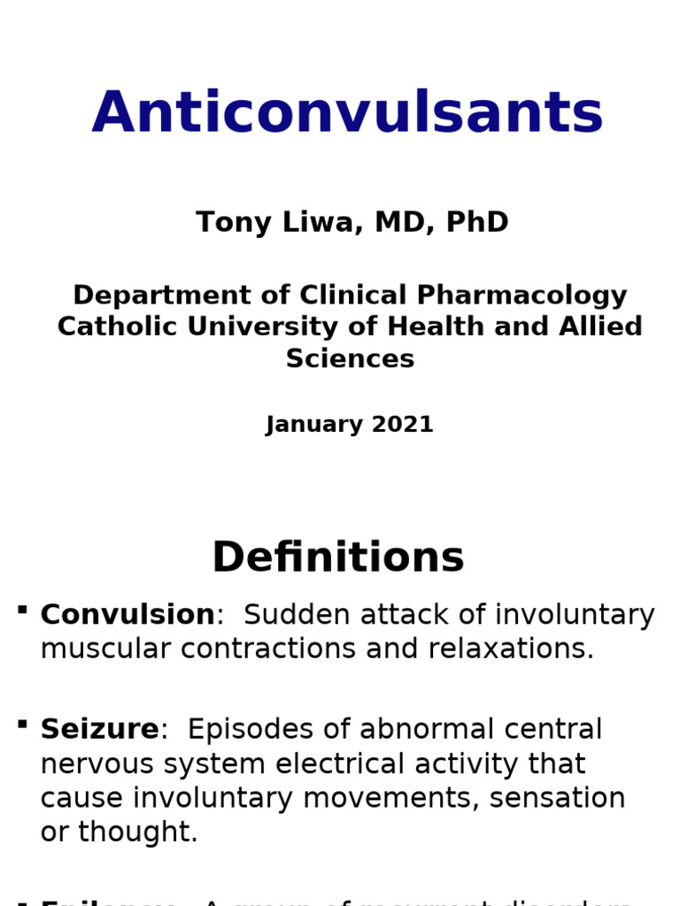 Anticonvulsants | PDF | Epilepsy | Neuron