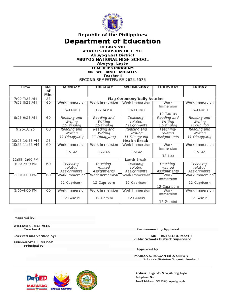 2ndsem Caliao - Teachers Program Final | PDF