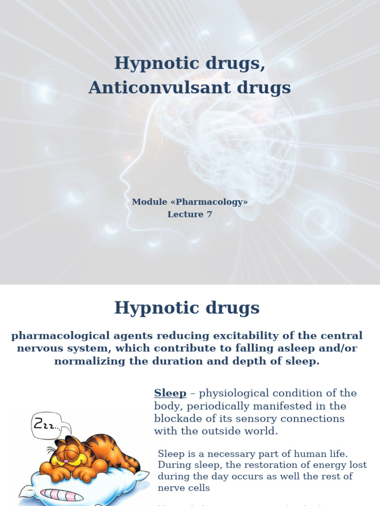 Pharmacology of Hypnotic Drugs | PDF | Sleep | Insomnia