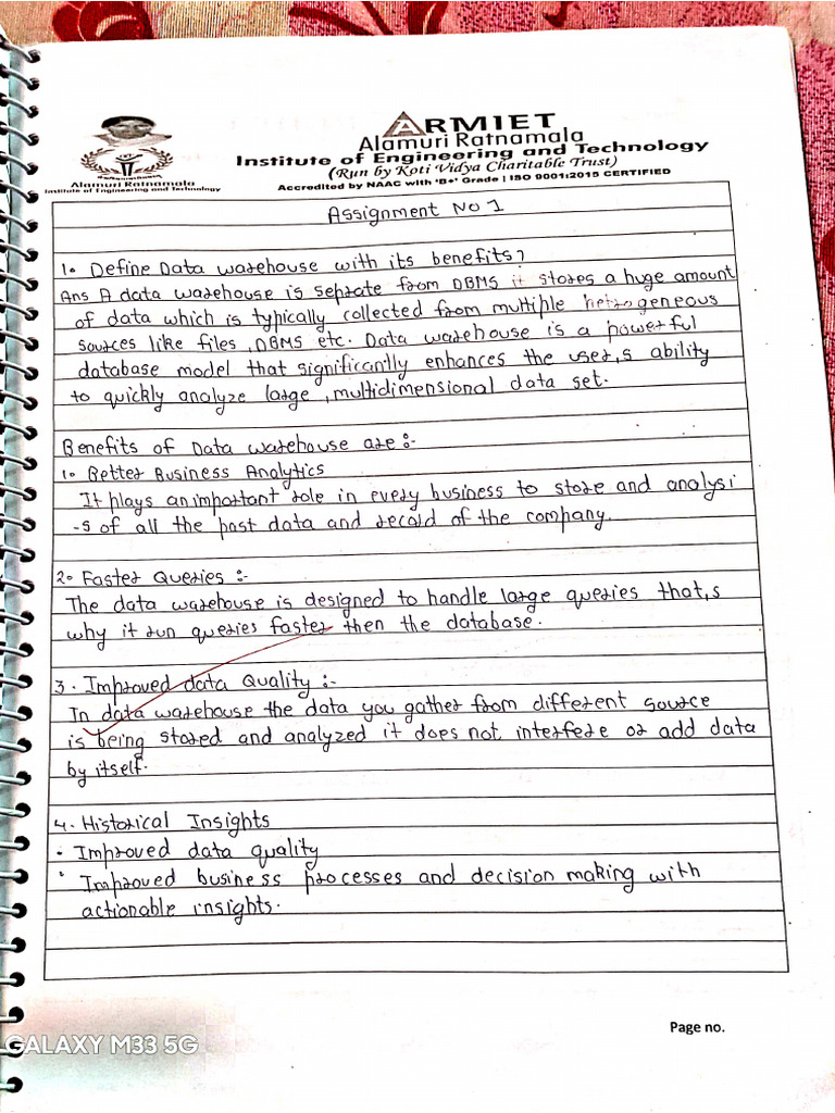 DWM Assignment No 1 To 5 | PDF