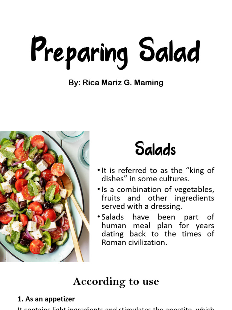 G9-lesson-1 | PDF | Salad | Foods