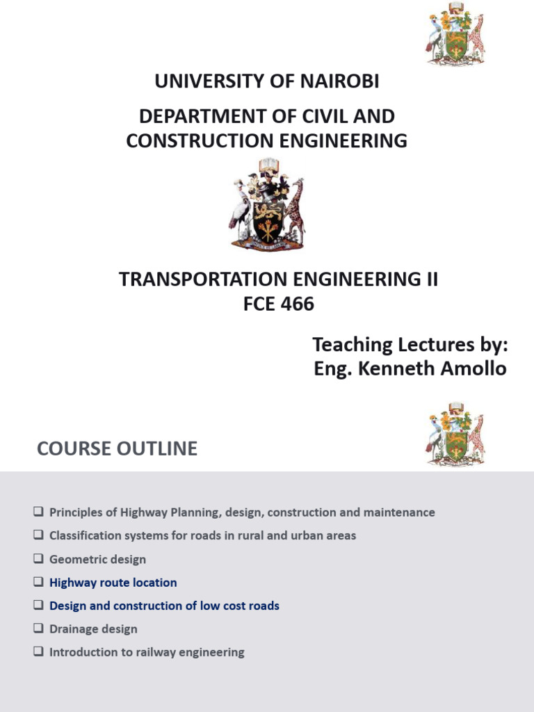 FCE 446 - Transportation Engineering II_4-5 | PDF | Road | Road Surface