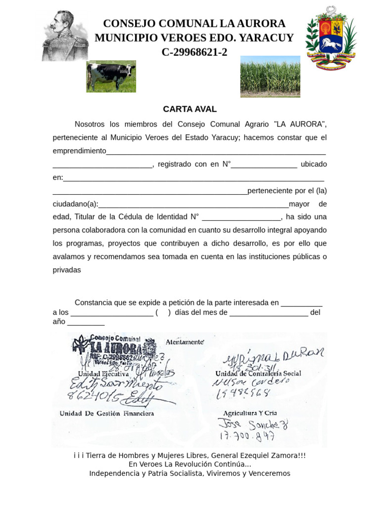 Carta Aval Marta | PDF