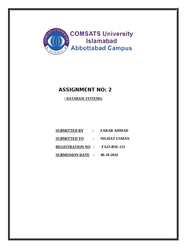 Database Assignment 2 Pdf
