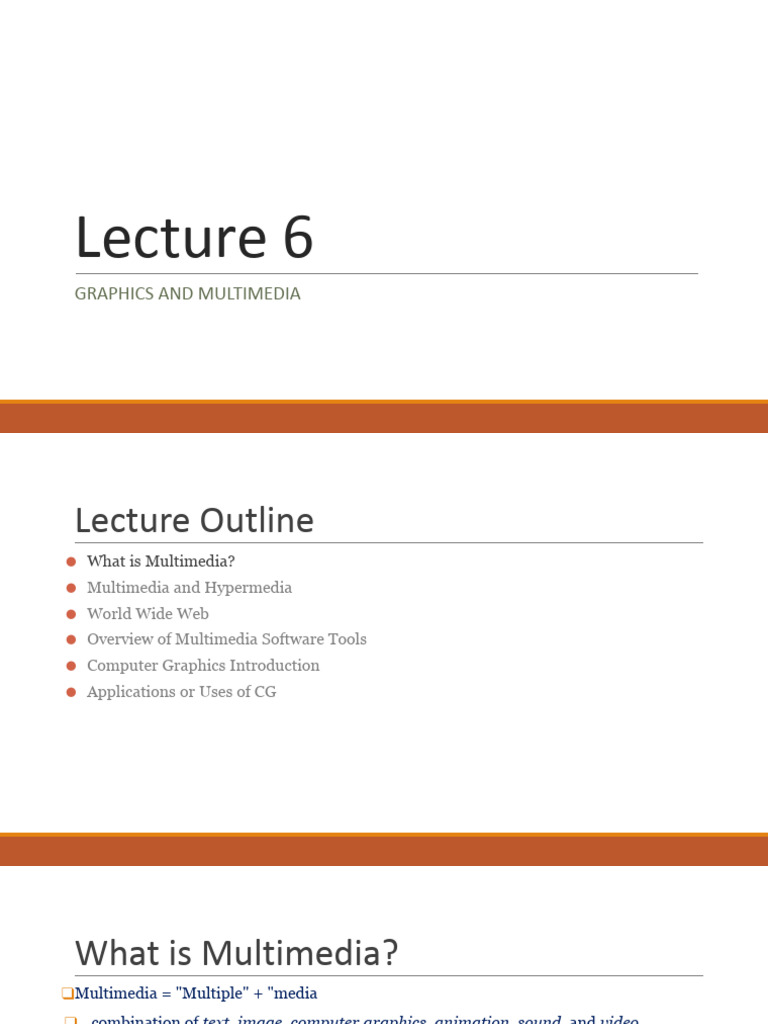 Multimedia and Graphics Overview | PDF | Multimedia | Computer Graphics