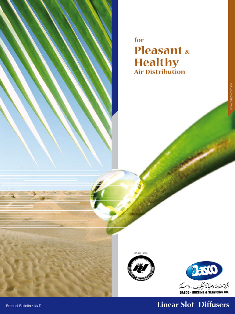 Dasco Linear Slot Diffusers | PDF | Foot (Unit) | Flow Measurement