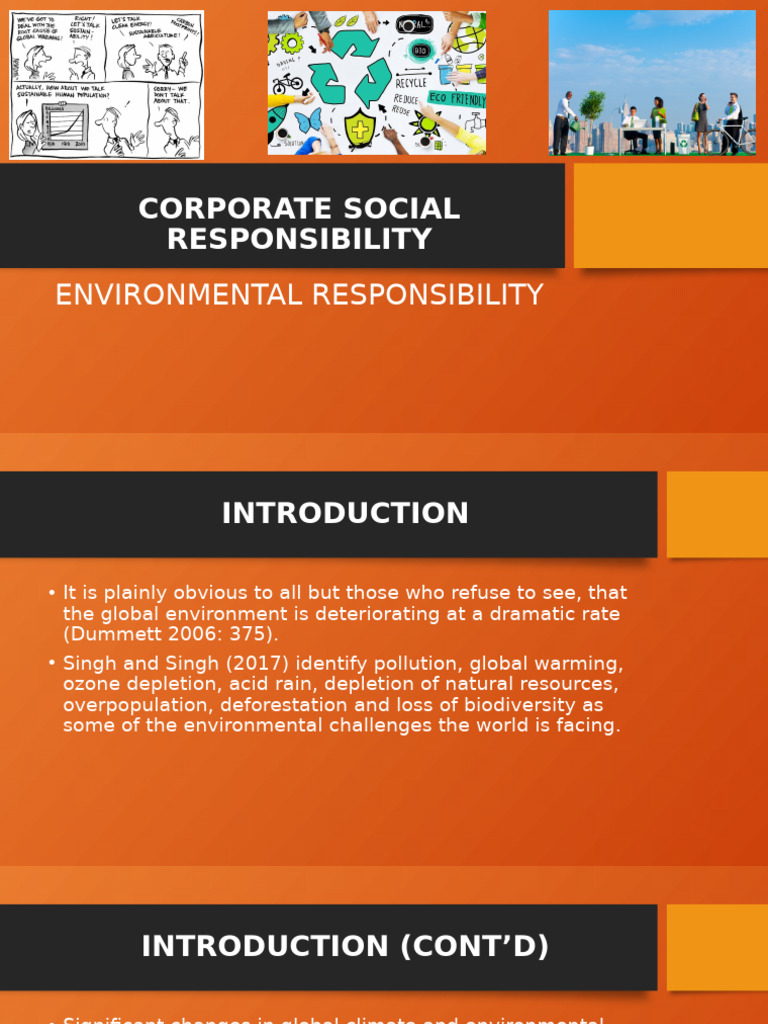 Understanding Corporate Environmental Responsibility | PDF | Natural ...