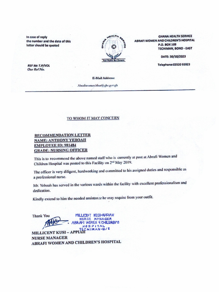 Matron Recommendation | PDF
