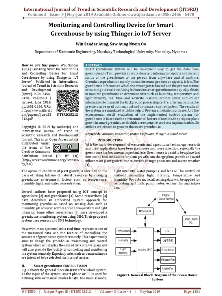 Monitoring and Controlling Device for Sm | PDF | Internet Of Things ...