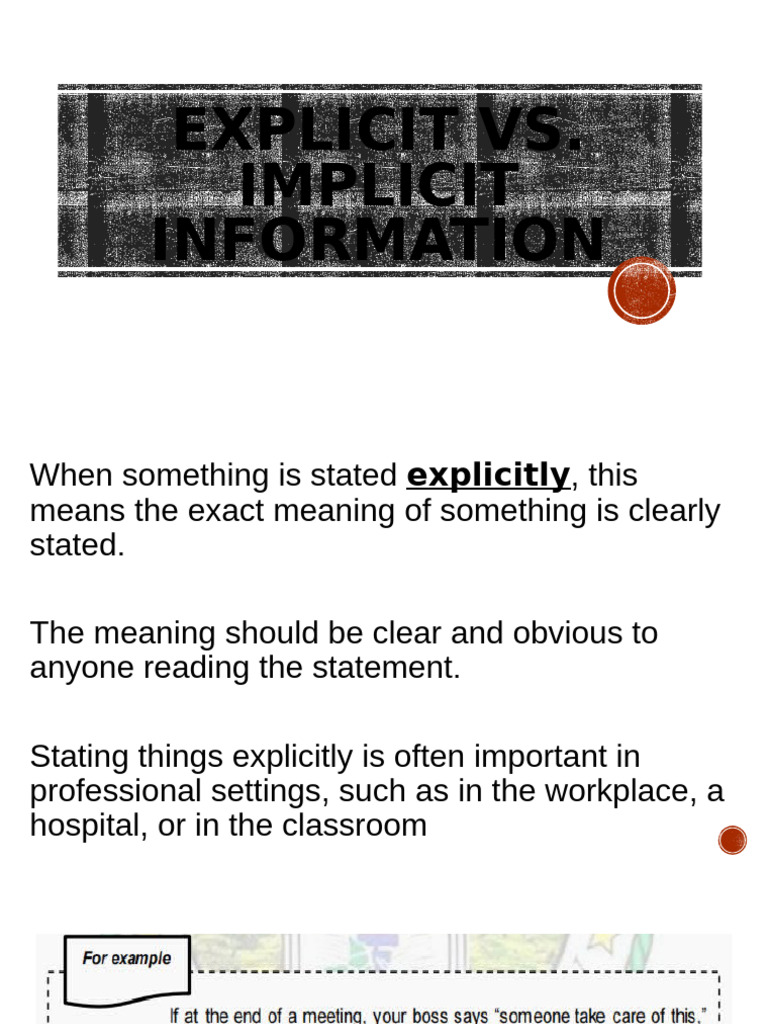 Explicitvs Implicit | PDF