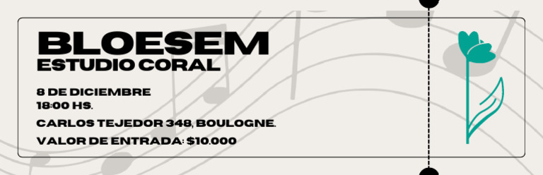 Black Beige Minimalistic Classical Music Concert Ticket | PDF