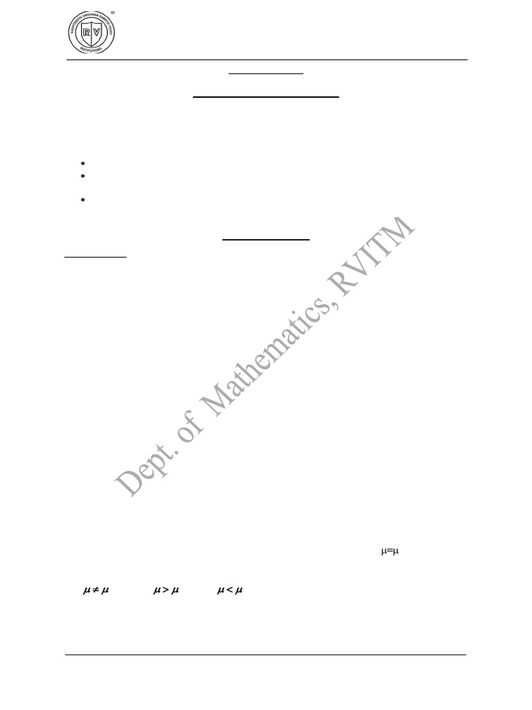 Module 3 (301 SI-1) | PDF | Statistical Hypothesis Testing | Type I And ...