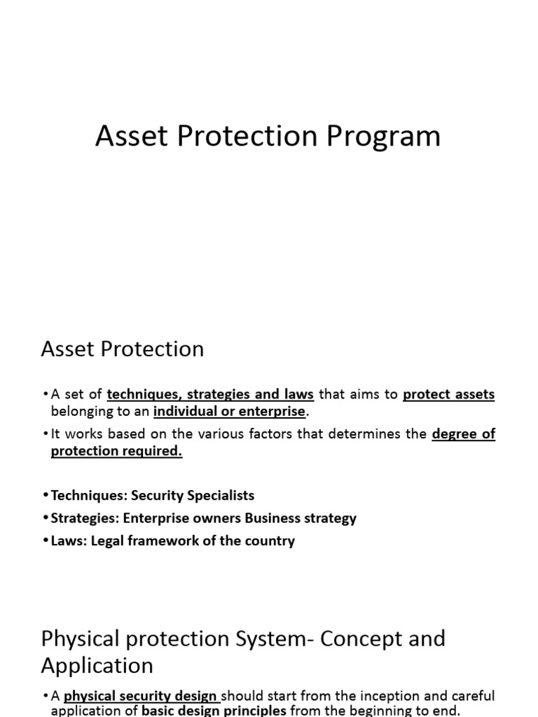 asset protection program | PDF | Door | Glasses