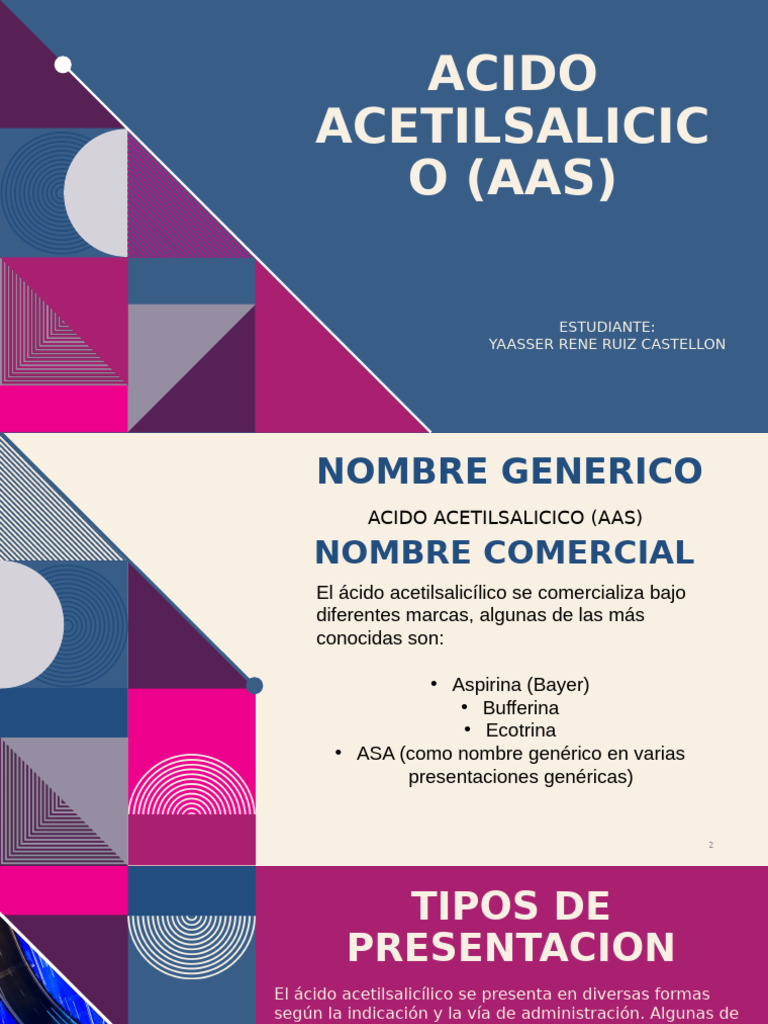 Guía del Ácido Acetilsalicílico | PDF | Aspirina | Antiinflamatorio