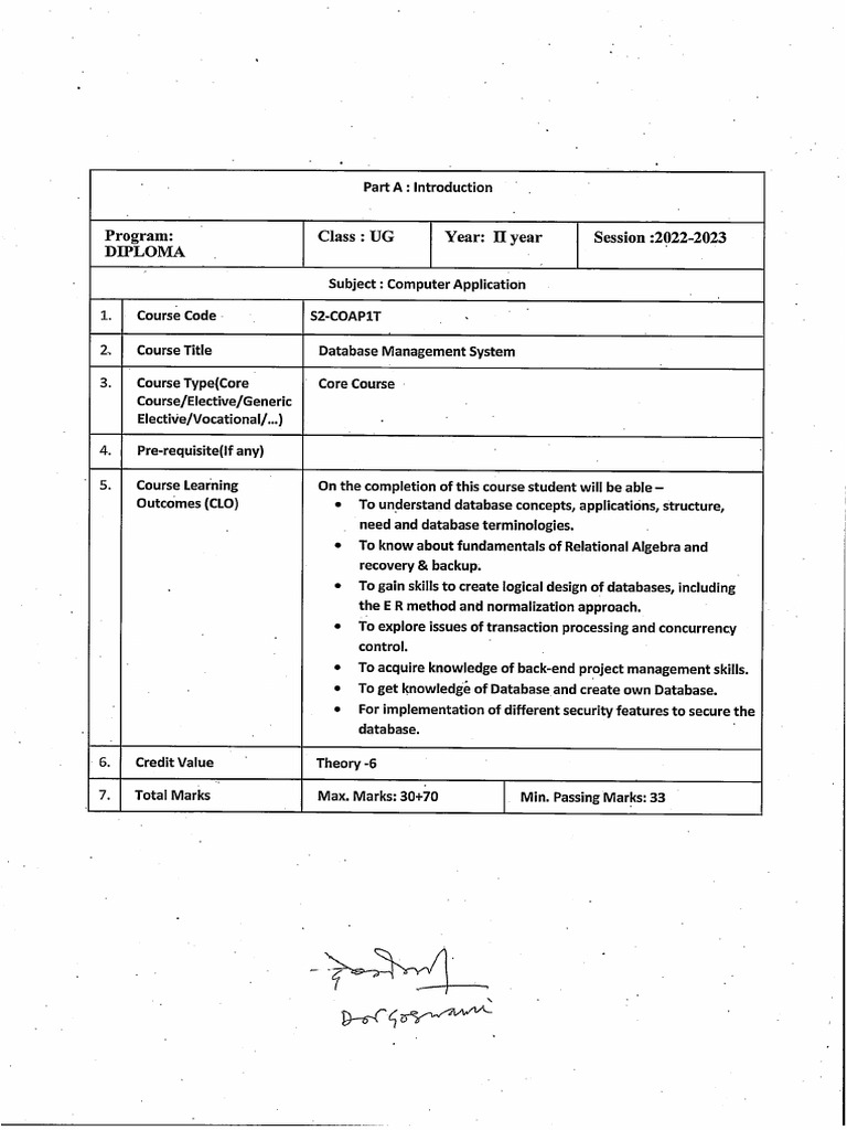 Computer Application Major 0001 Pdf