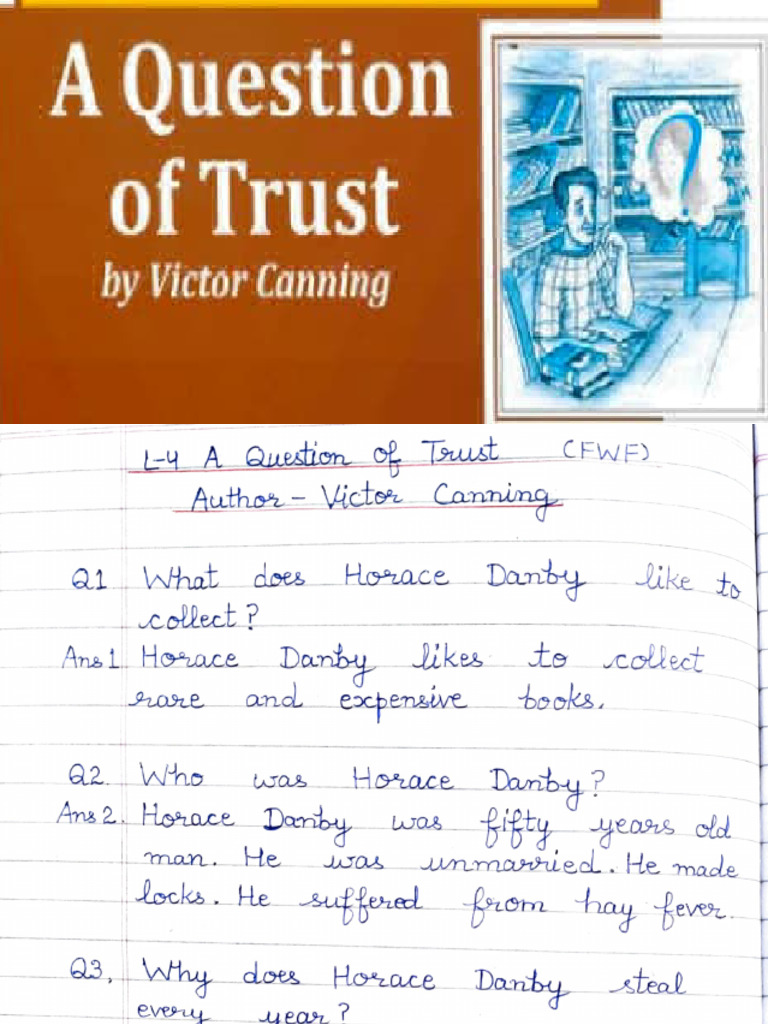 L-4 A Question of Trust (General Ques-Ans) | PDF