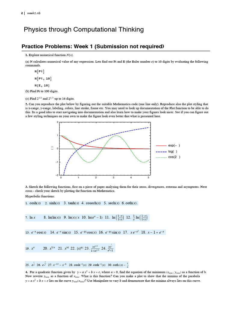 Practice problems-week1 | PDF | Coordinate System | Mathematical Physics