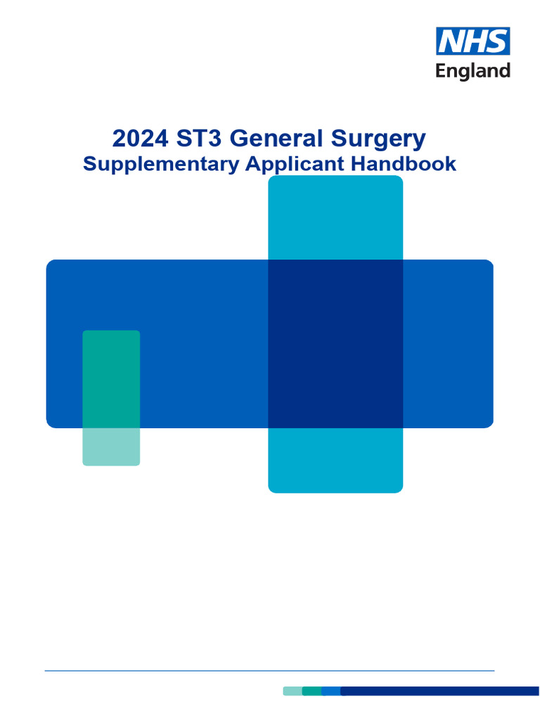 2024 General Surgery ST3 Applicant Handbook & Portfolio Guide - V3 ...