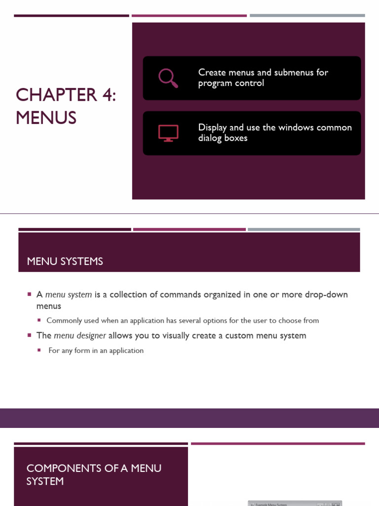 Creating Menus and Dialogs in Applications | PDF | Menu (Computing ...