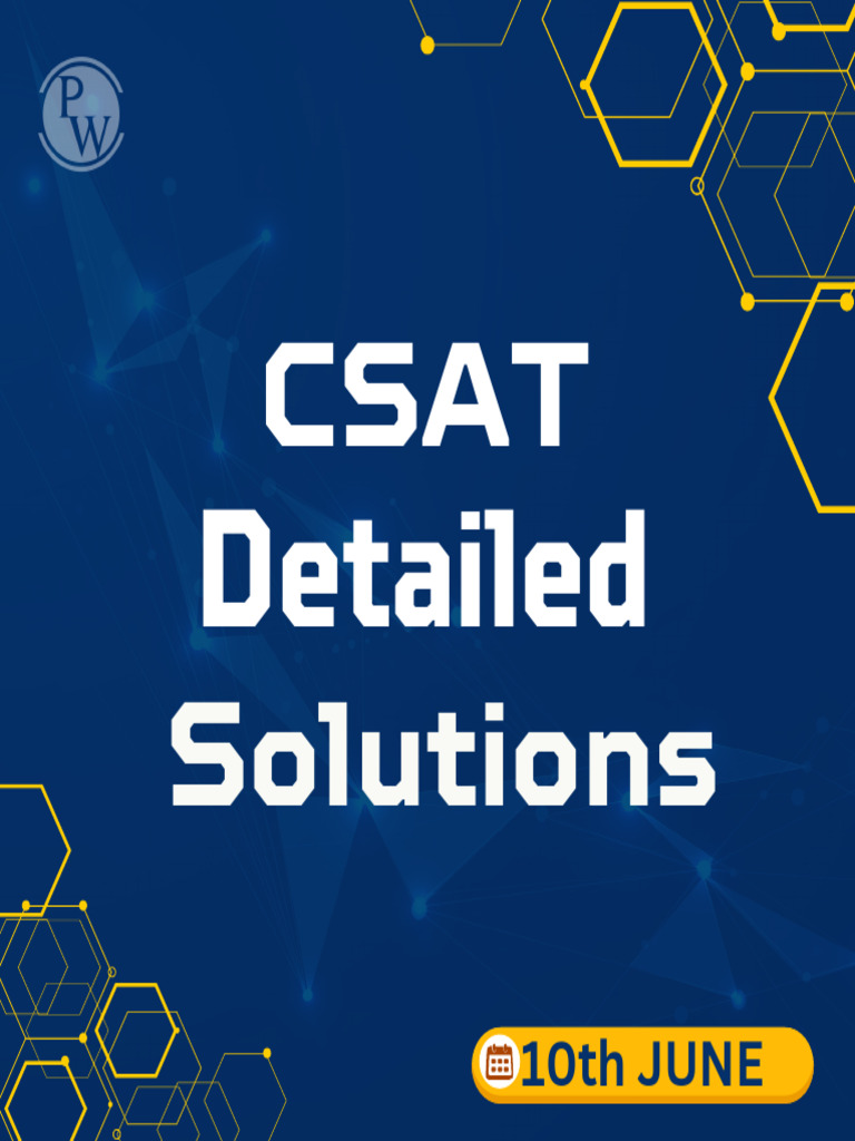 CSAT Solutions (10th June) | PDF