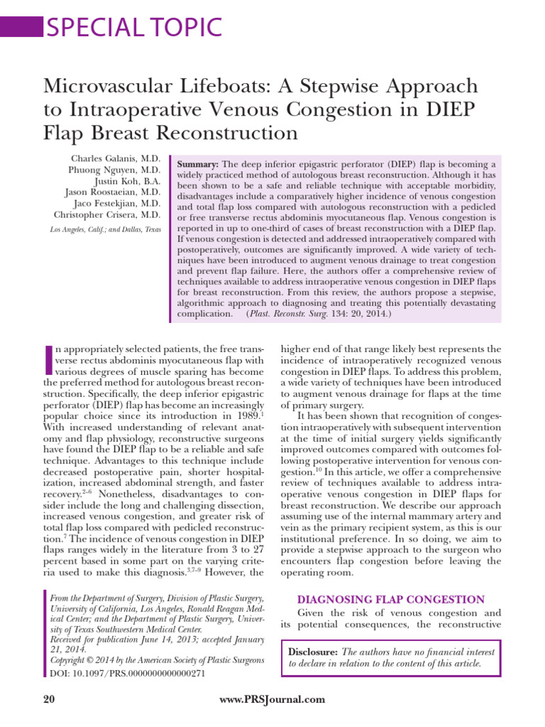 PRS.0000000000000271 | PDF | Vein | Angiology