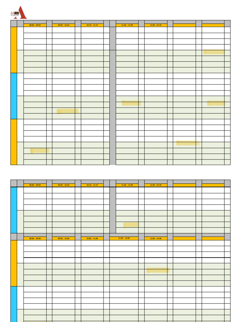 Time Table 2024-2025 - 21 June 2024 | PDF | Science