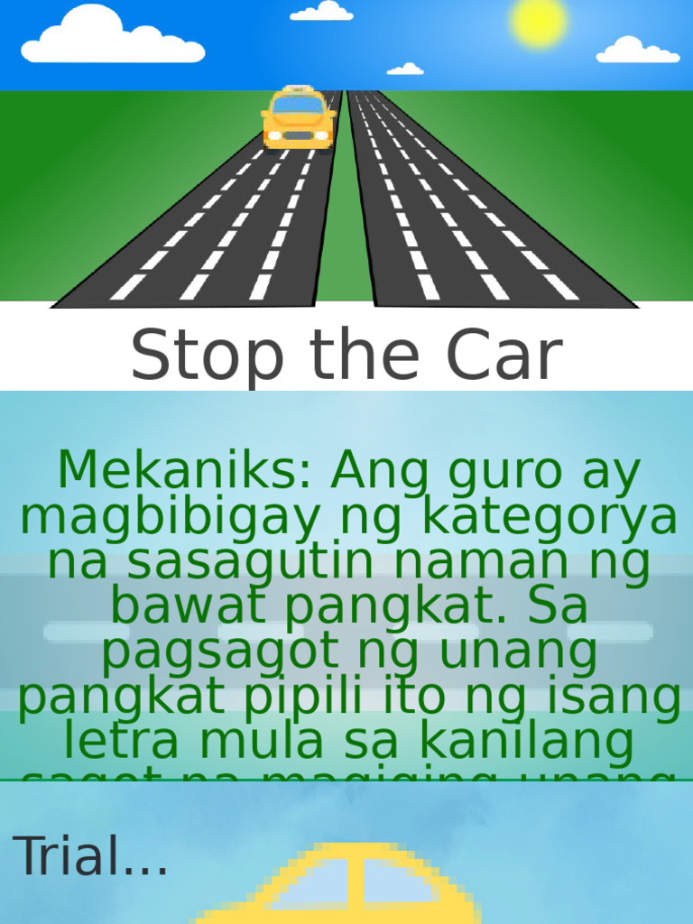 Stop the Car | PDF