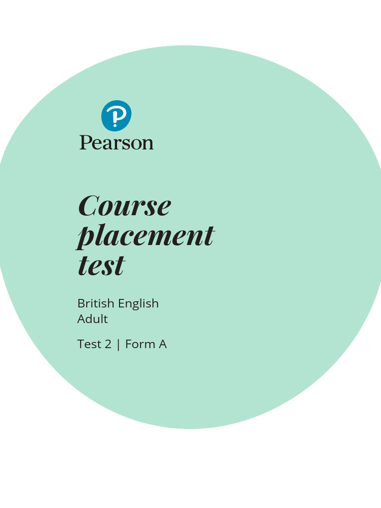BrE Course Placement Test 2A Adult | PDF