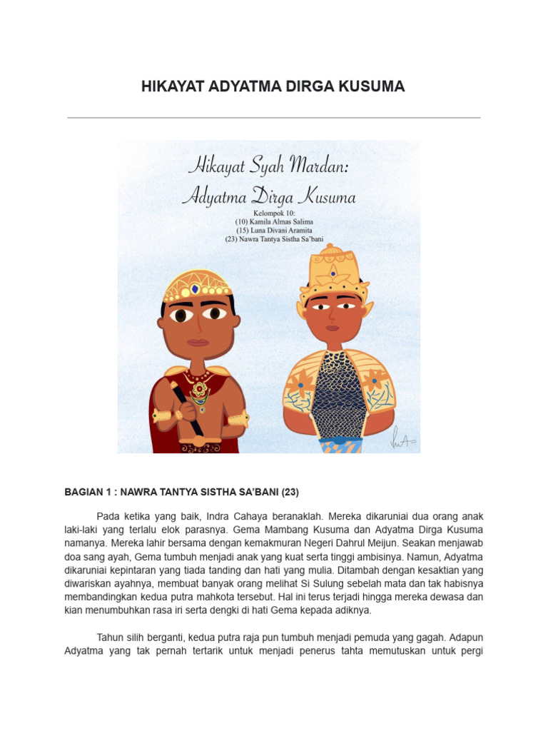 Hikayat Syah Mardan - Adyatma Dirga Kusuma | PDF