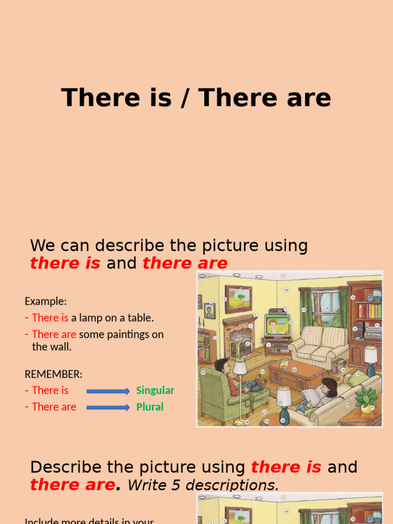 There Is - There Are - Describe | PDF
