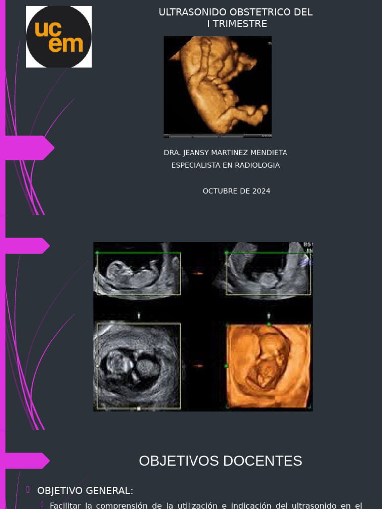 ULTRASONIDO OBSTETRICO I TRIMESTRE (1) | PDF | El embarazo | Feto