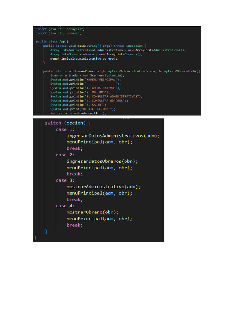U1 - Taller Practico - Arraylist de Clases Aplicando Generalizacion | PDF