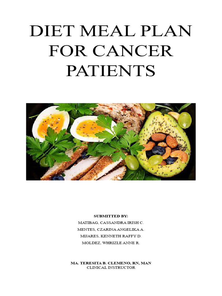 7-Day Meal Plan for Cancer Patients | PDF | Foods | Vitamin