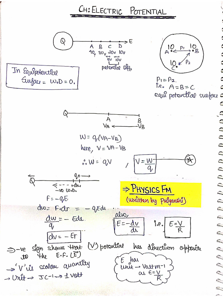 Electric Potential and Capacitance | PDF