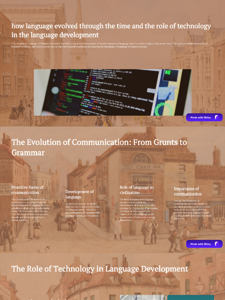 How Language Evolved Through The Time and The Role of Technology in The ...