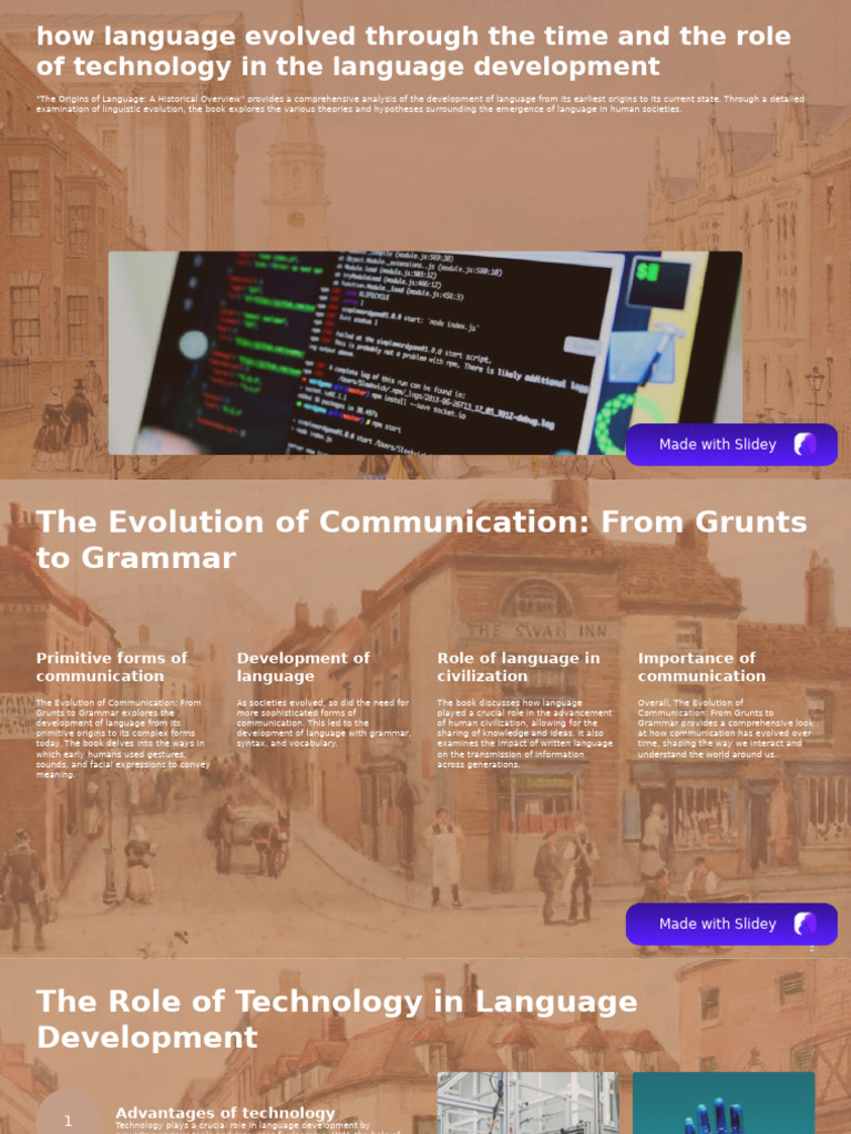 How Language Evolved Through The Time and The Role of Technology in The ...
