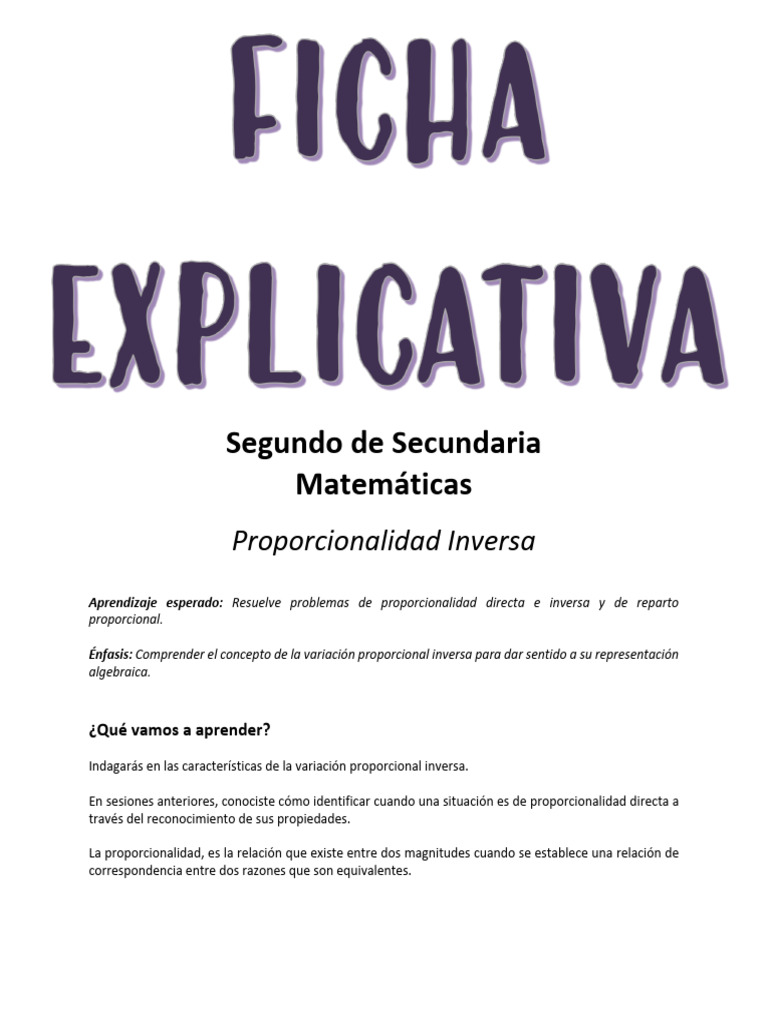Ficha explicativa | PDF | Multiplicación | Matemáticas