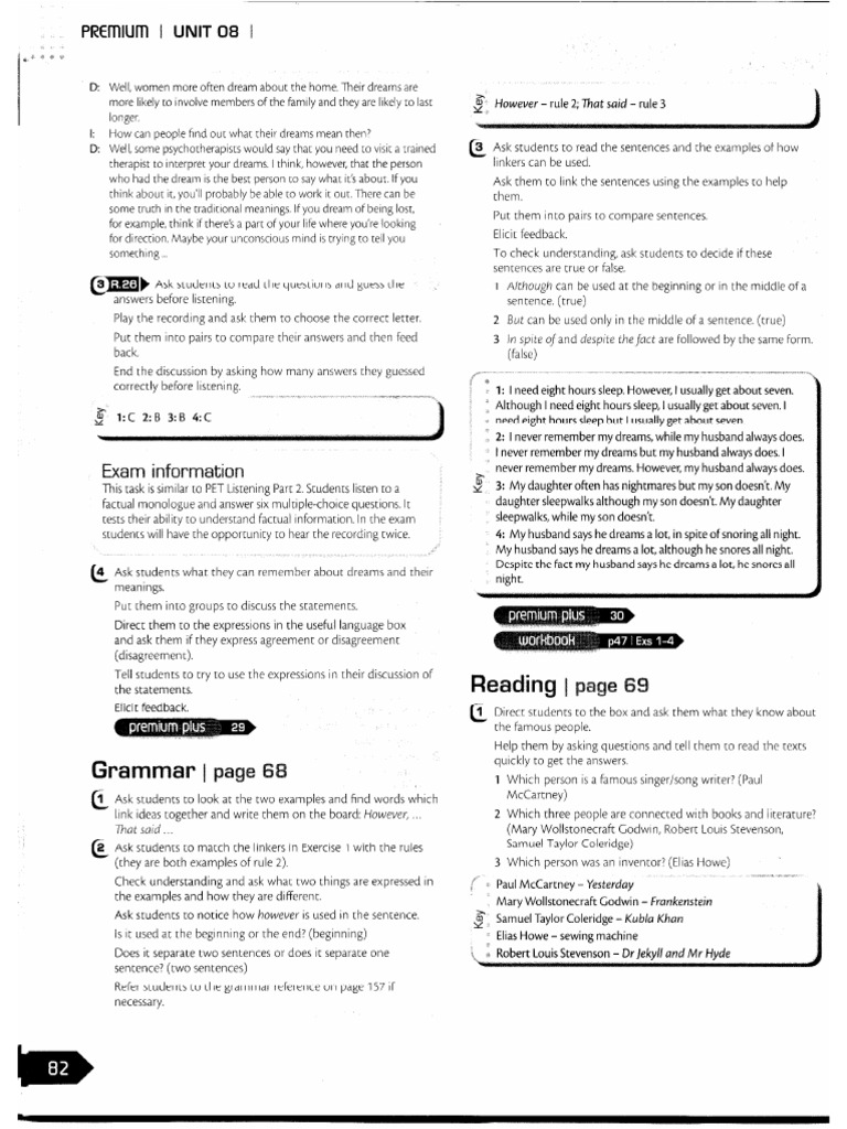 Grammar and Vocab.U8.Key | PDF